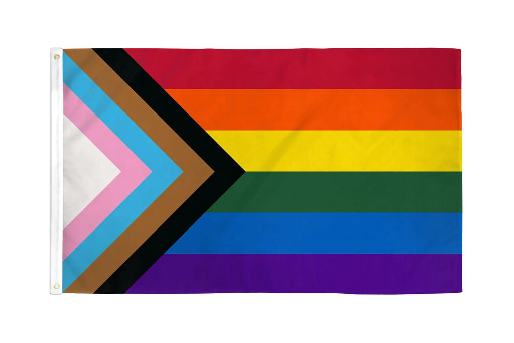 Pride Progress Flag with Inclusive LGBTQ Symbol – Stefanie Wolf Designs