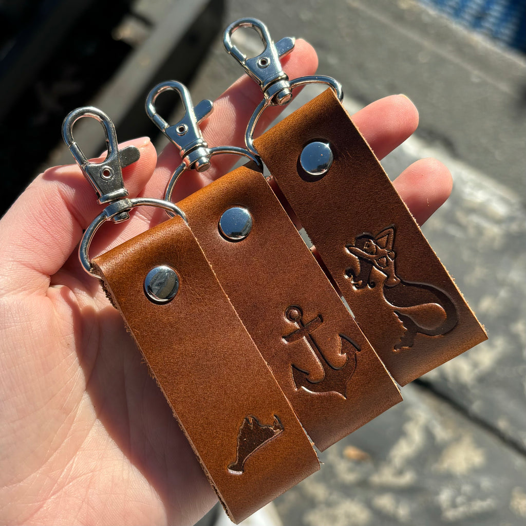 Handmade Leather Martha’s Vineyard Keychain, Locally Made – Stefanie ...