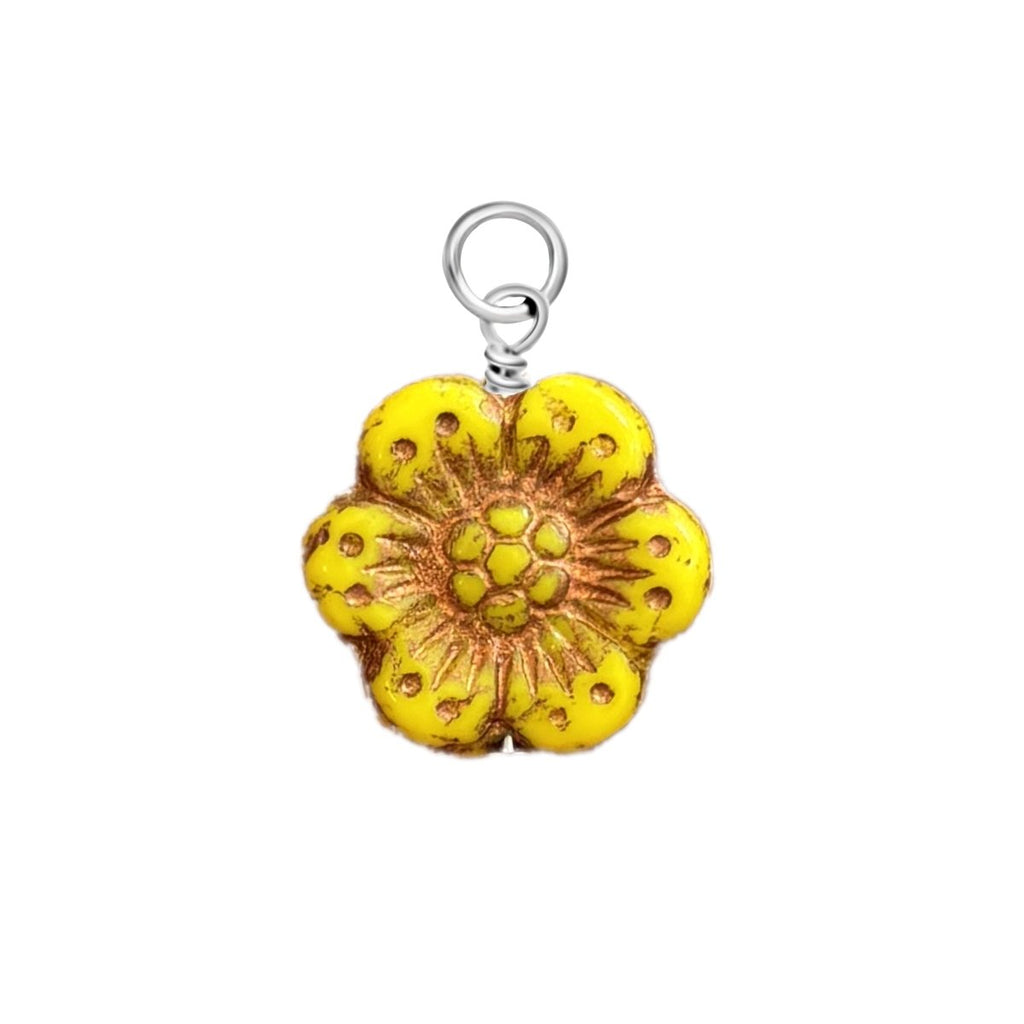 Yellow Wild Rose Flower Beaded Charm – Stefanie Wolf Designs